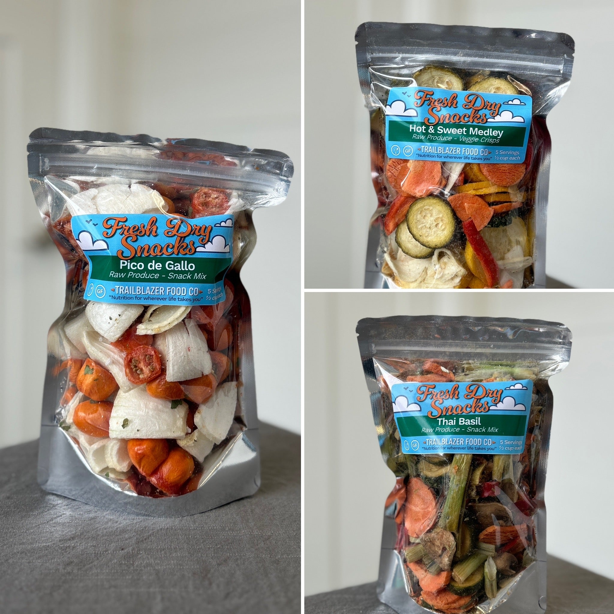 3 Bag Bundle - Spicy Veggie Pack – Trailblazer Food Co